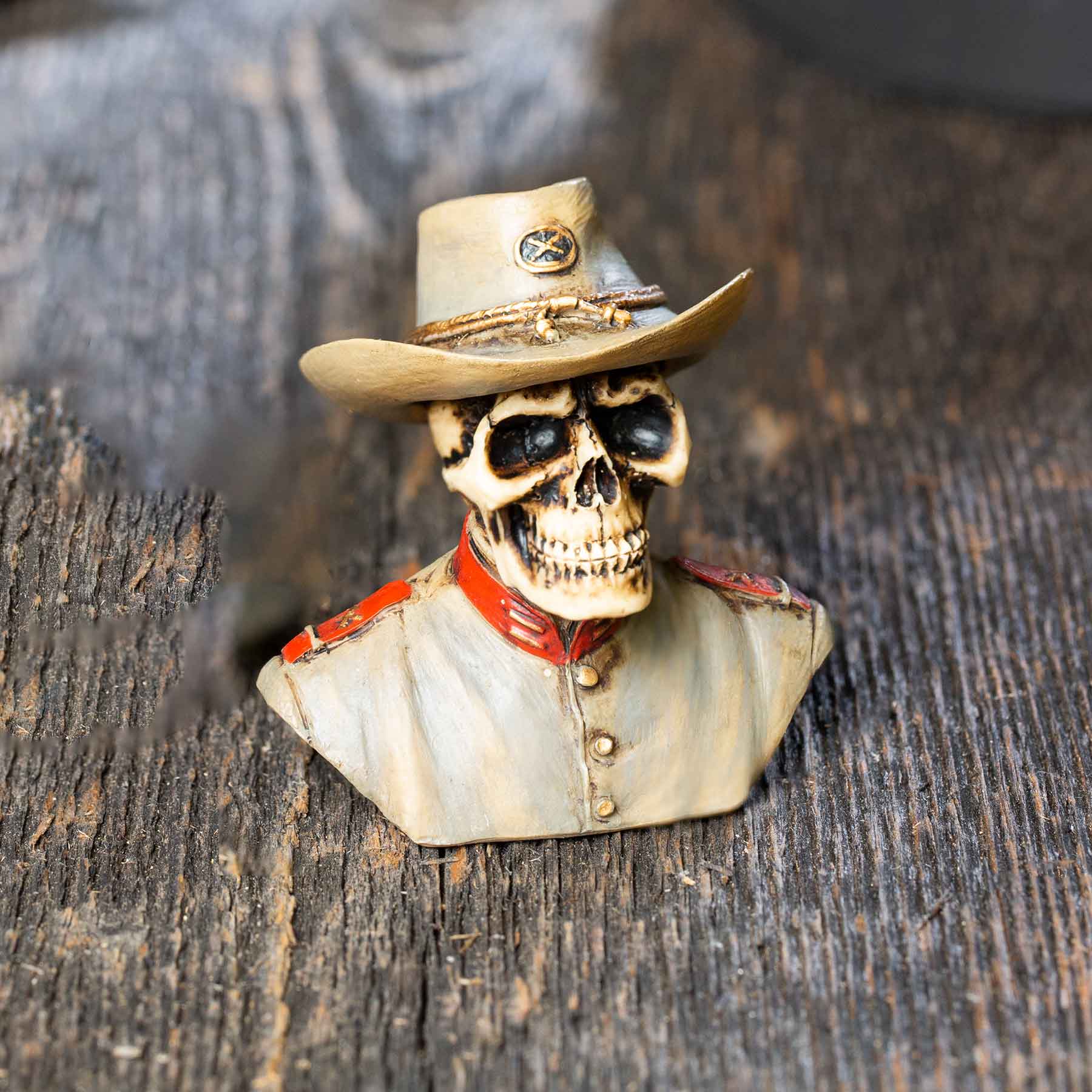Confederate Army Skeleton Bust Sculpture | Creations and Collections