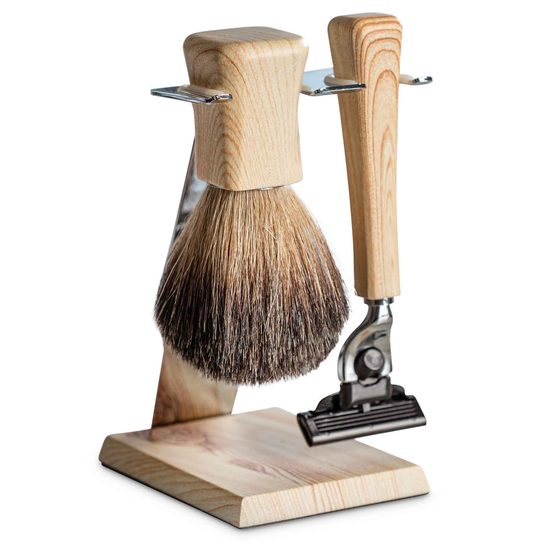 Maple Wood Jackson Shaving Set | Creations and Collections