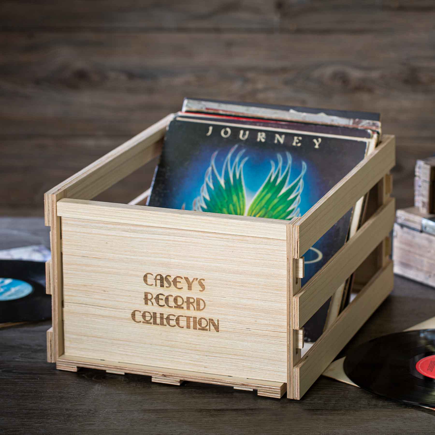 Personalized Record Storage Crate | Creations and Collections