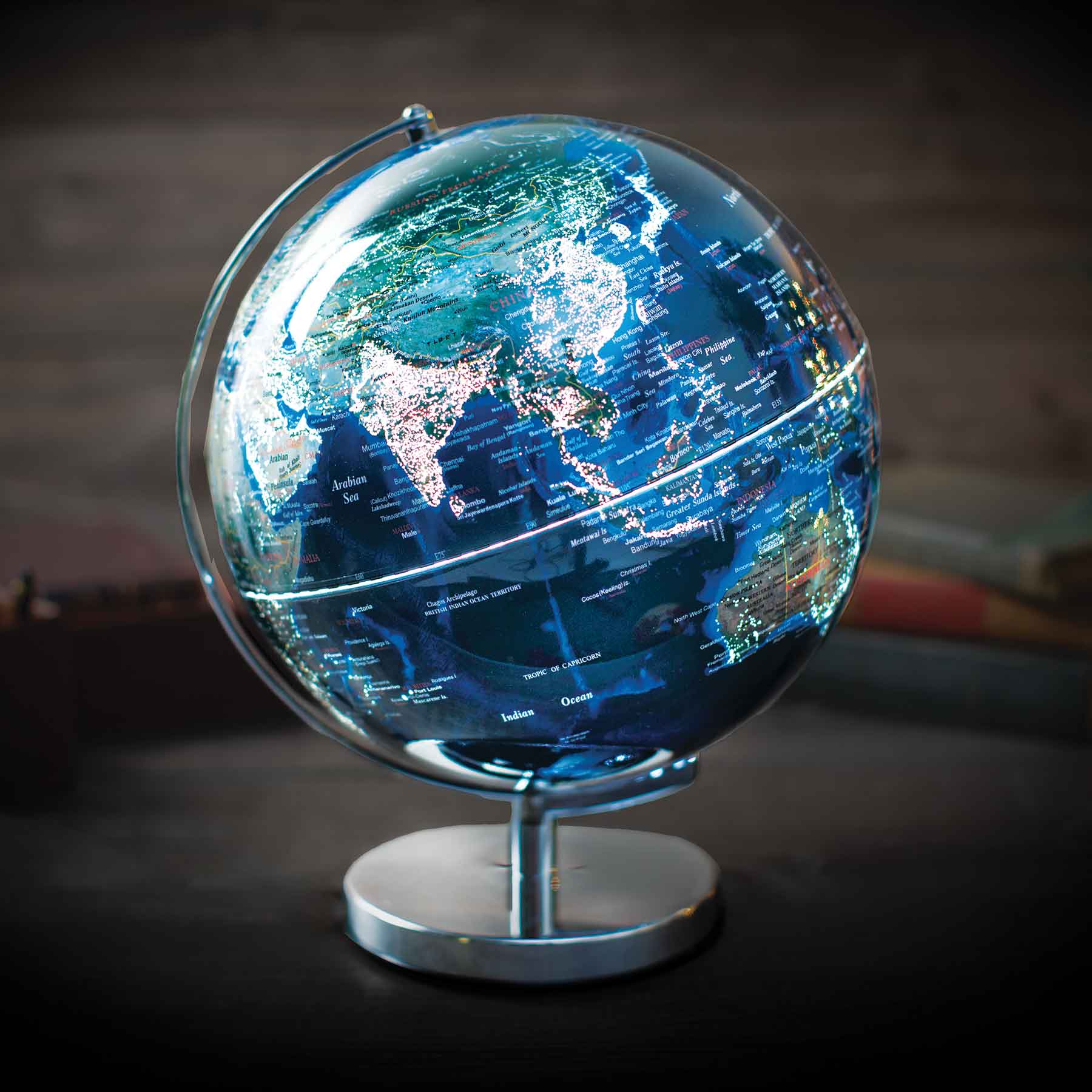 City Lights Globe Showing City Lights Of Australia | Life Of Brian