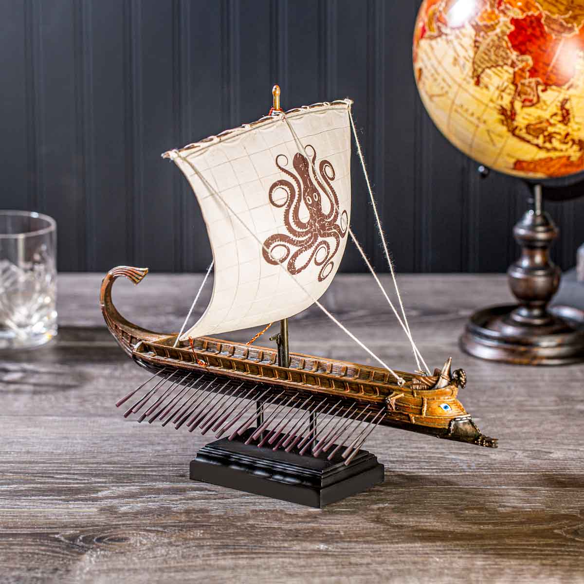 Greek Kraken Triremes Ship Model | Creations and Collections