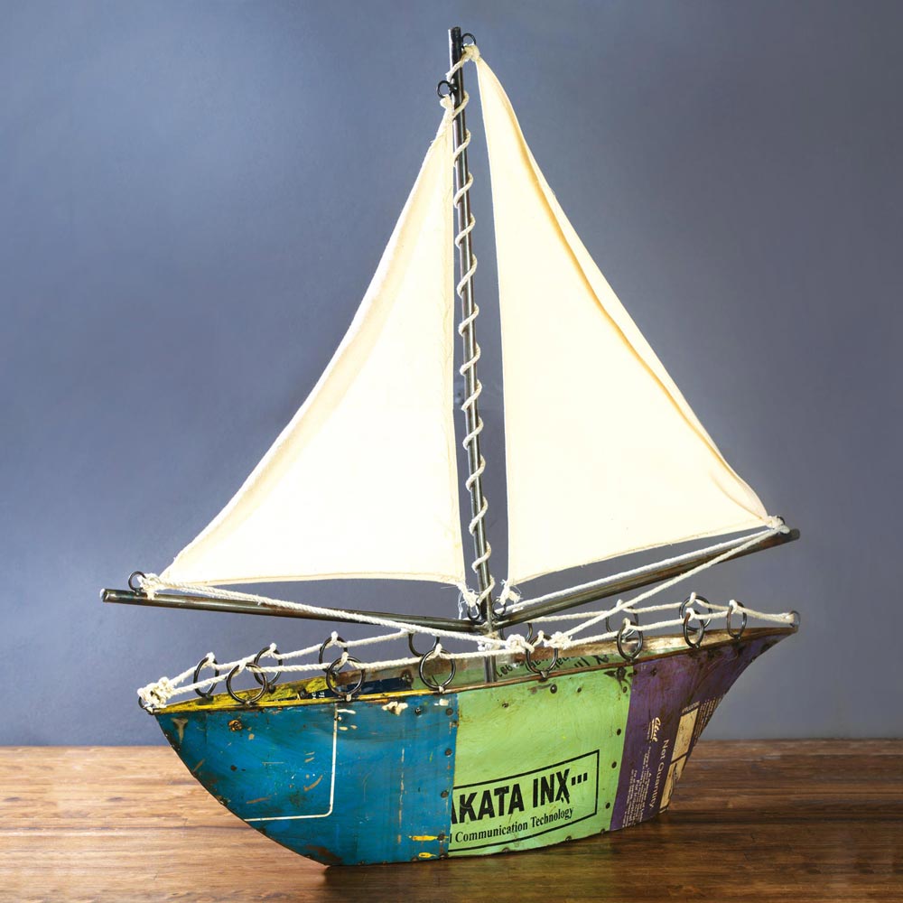 Reclaimed Metal Sailboat | Creations and Collections